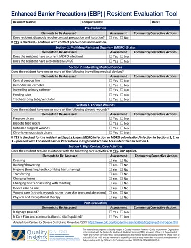 Enhanced Barrier Precautions Duration: How Long Do Residents Stay on EBP?
