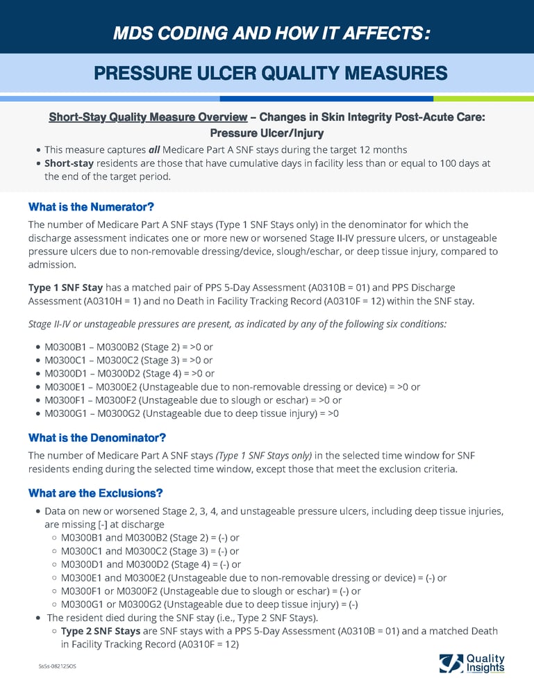 MDS Pressure Ulcer Coding: How Accurate Documentation Impacts Quality ...